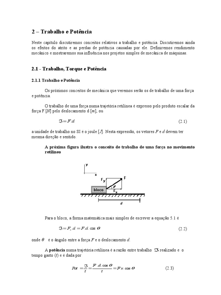 Cap Tulo 02 - Rendimento de M Quinas | PDF | Potência (Física) | Torque