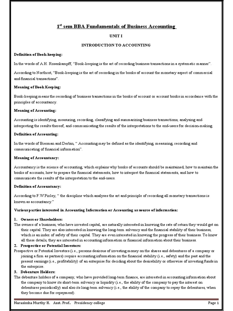 FA-Chap-1 - Mater | PDF | Debits And Credits | Expense