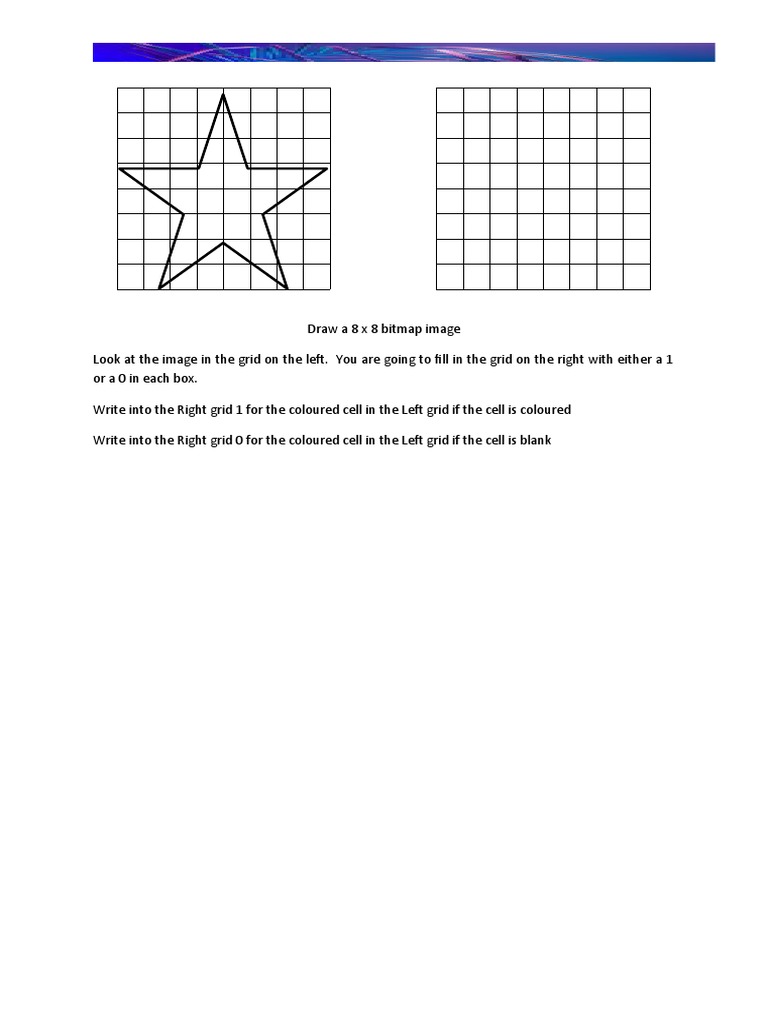Bitmap Grid Computer Task 8x8 | PDF