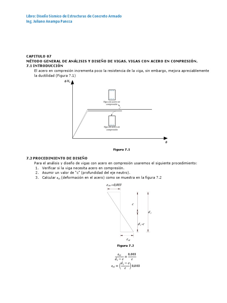 Diseño de Vigas con Acero en Compresión | PDF | Concreto reforzado ...
