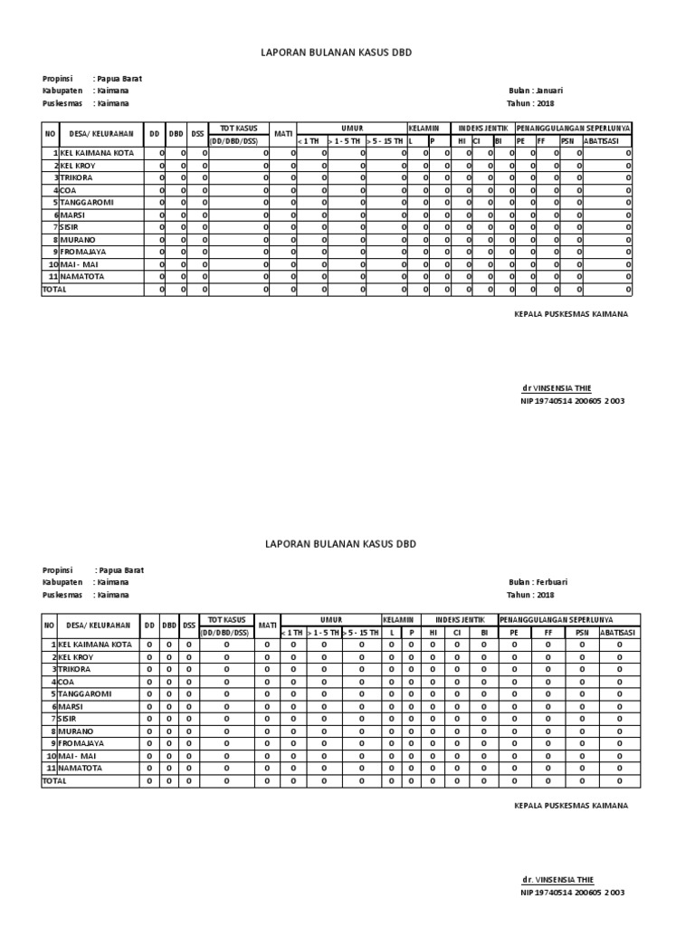 Laporan DBD 2020 | PDF