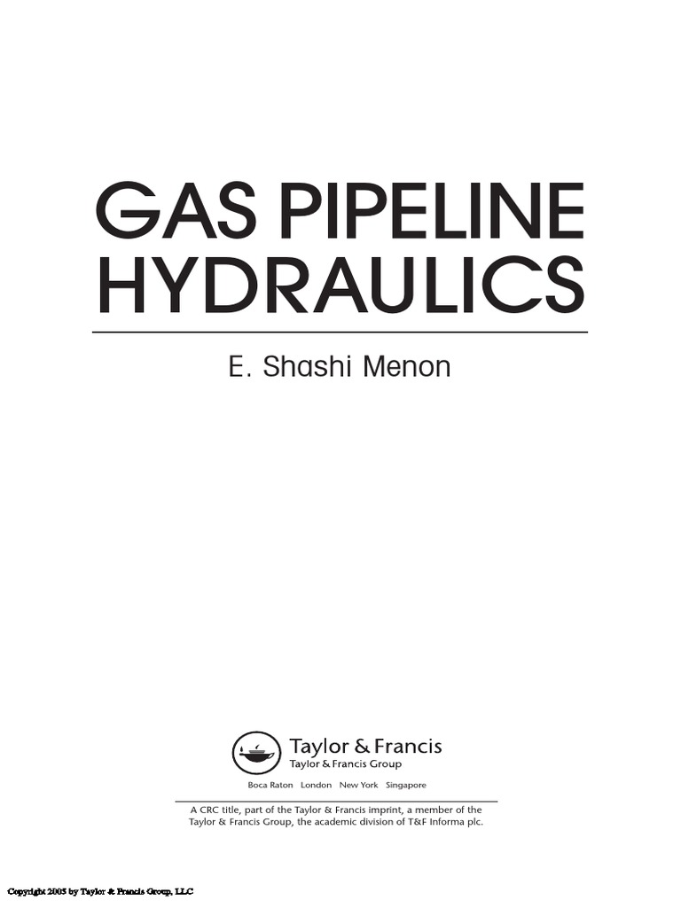 Gas Pipeline Hydraulics: E. Shashi Menon | PDF | Pipe (Fluid Conveyance ...