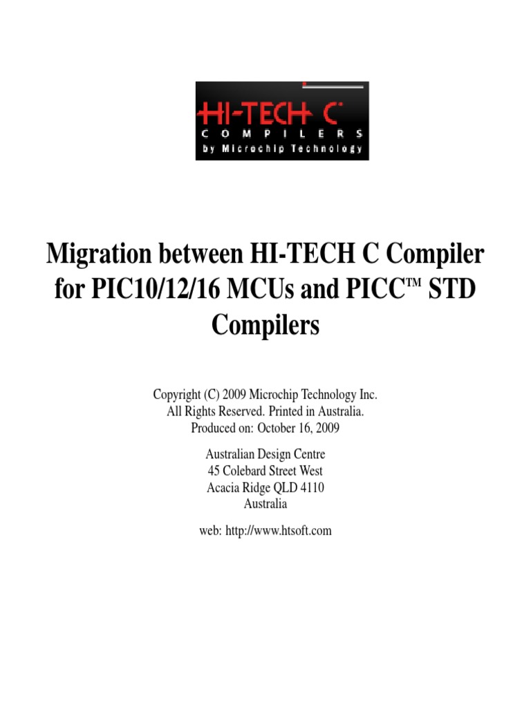 Migration Between HI-TECH C Compiler | PDF | Pointer (Computer Programming) | Library (Computing)