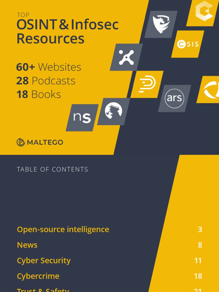 Top OSINT&Infosec Resources For You and Your Team100+ Blogs, Podcasts | PDF | Computer Security ...
