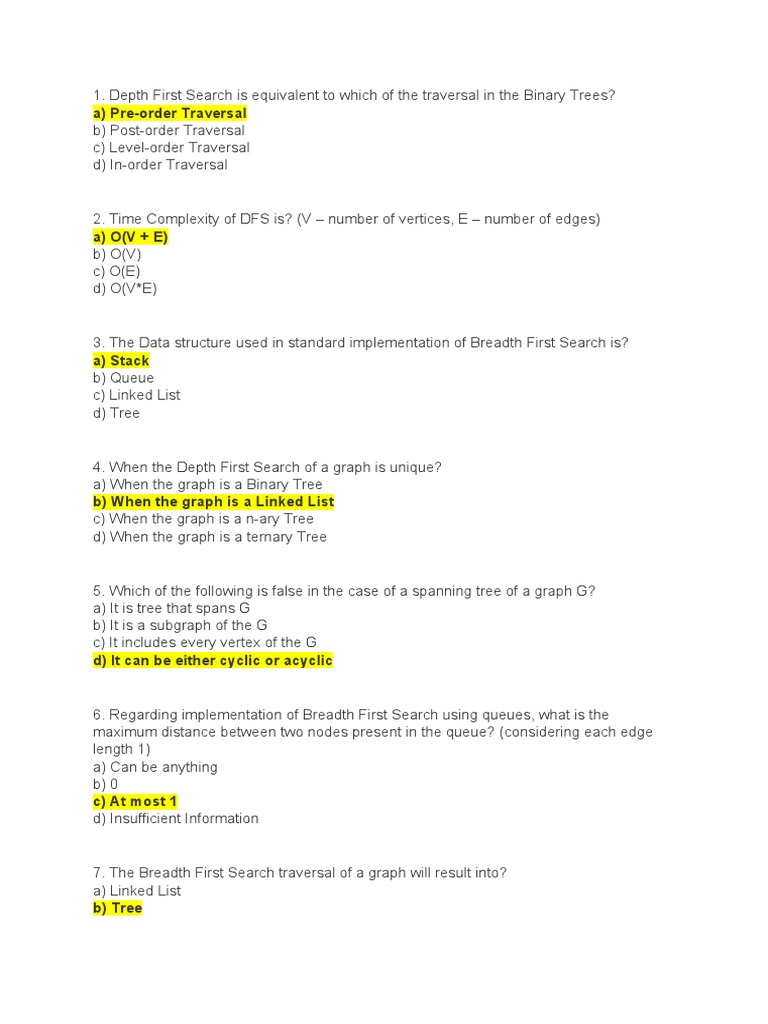 ADA Questions | PDF | Combinatorics | Graph Theory