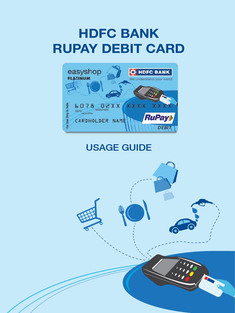 HDFC Bank Rupay Debit Card: Usage Guide | PDF | Debit Card | Automated ...