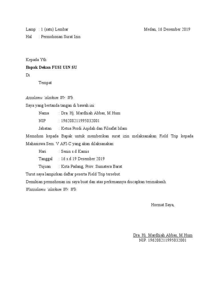 Edit - Surat Permohonan AFI V-C | PDF