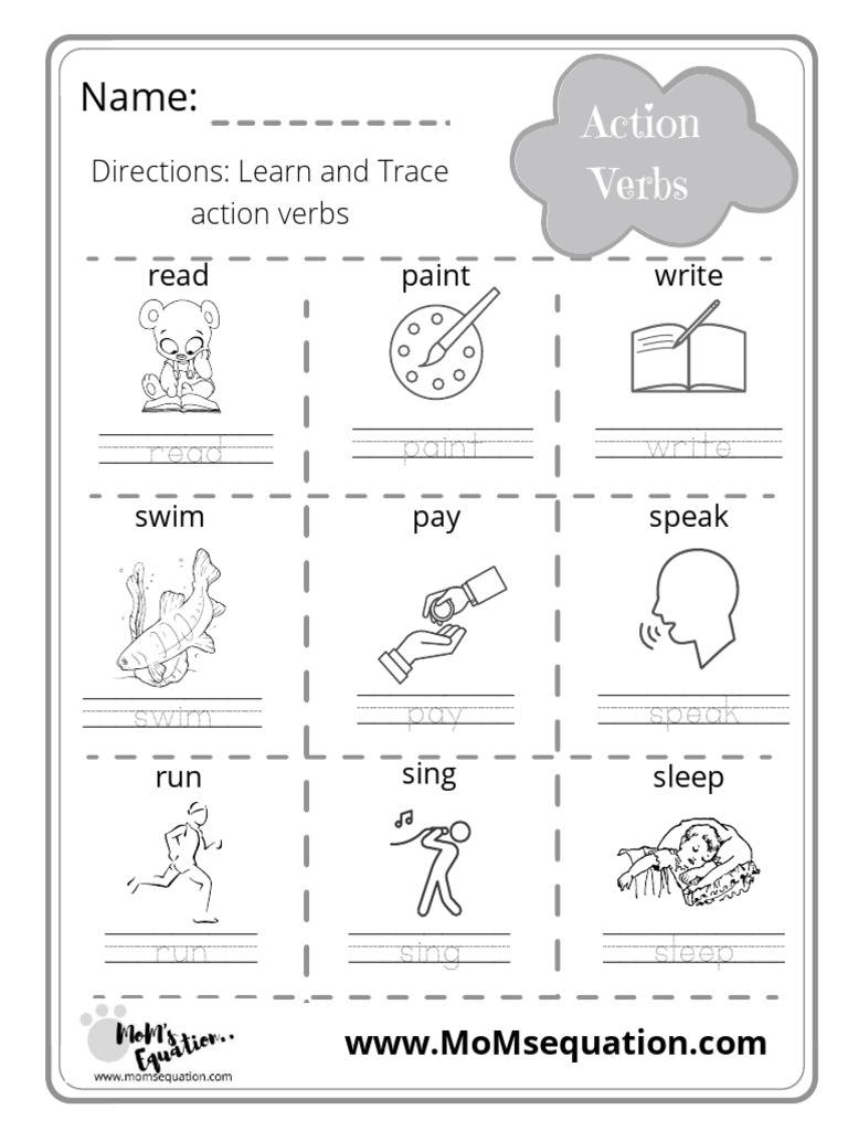 Action Verbs Learning Guide | PDF