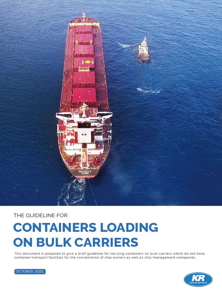 The Guideline For Container Loading in Bulk Carrier | PDF | Cargo | Ships