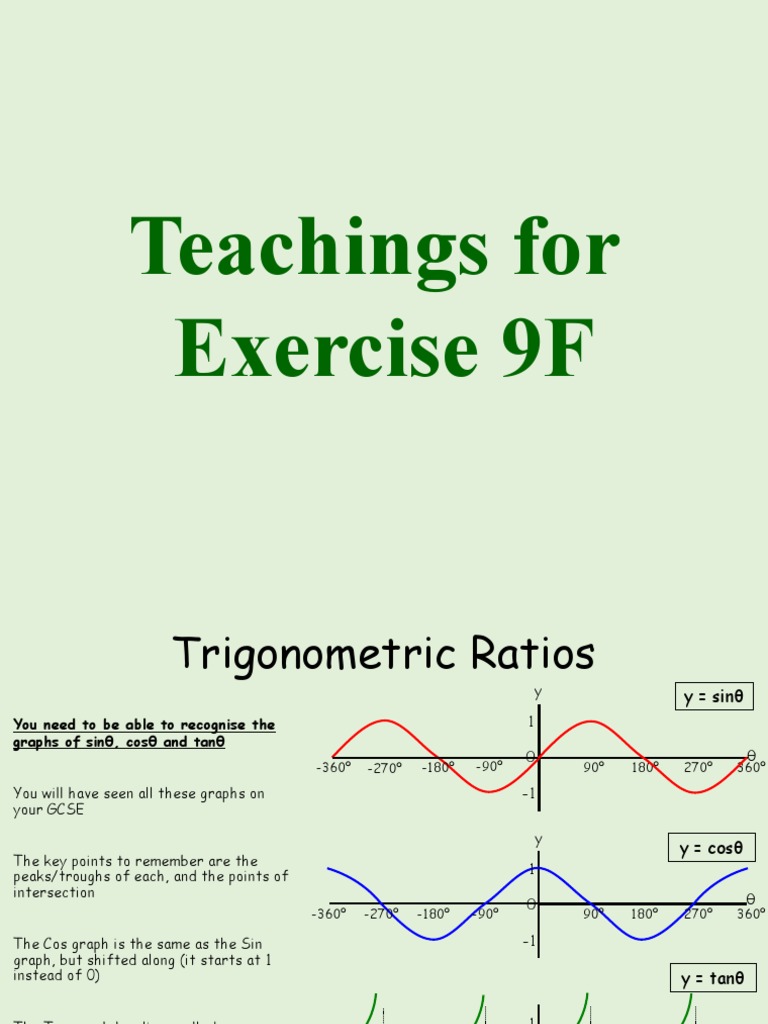 9) Trigonometric Graphs | PDF | Sine | Trigonometric Functions