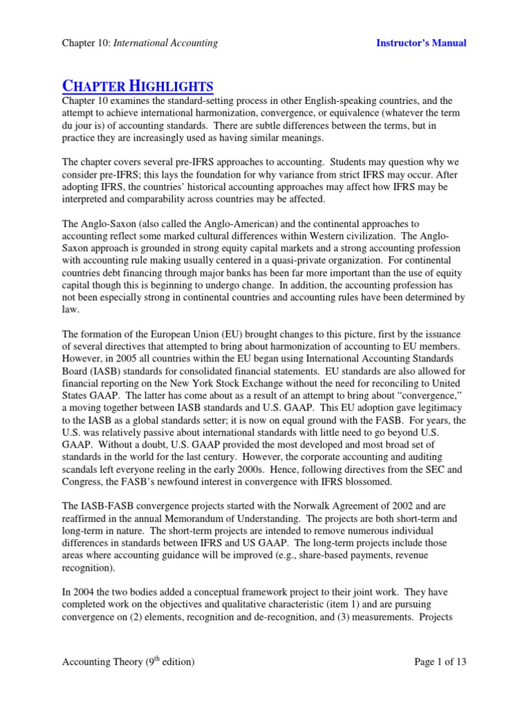 Accounting Theory Assignment.2021 | PDF | International Financial ...