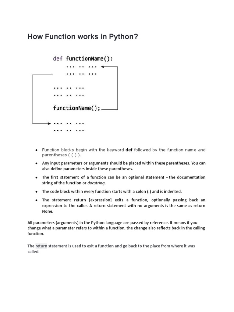 How Function Works in Python? | PDF | Parameter (Computer Programming ...