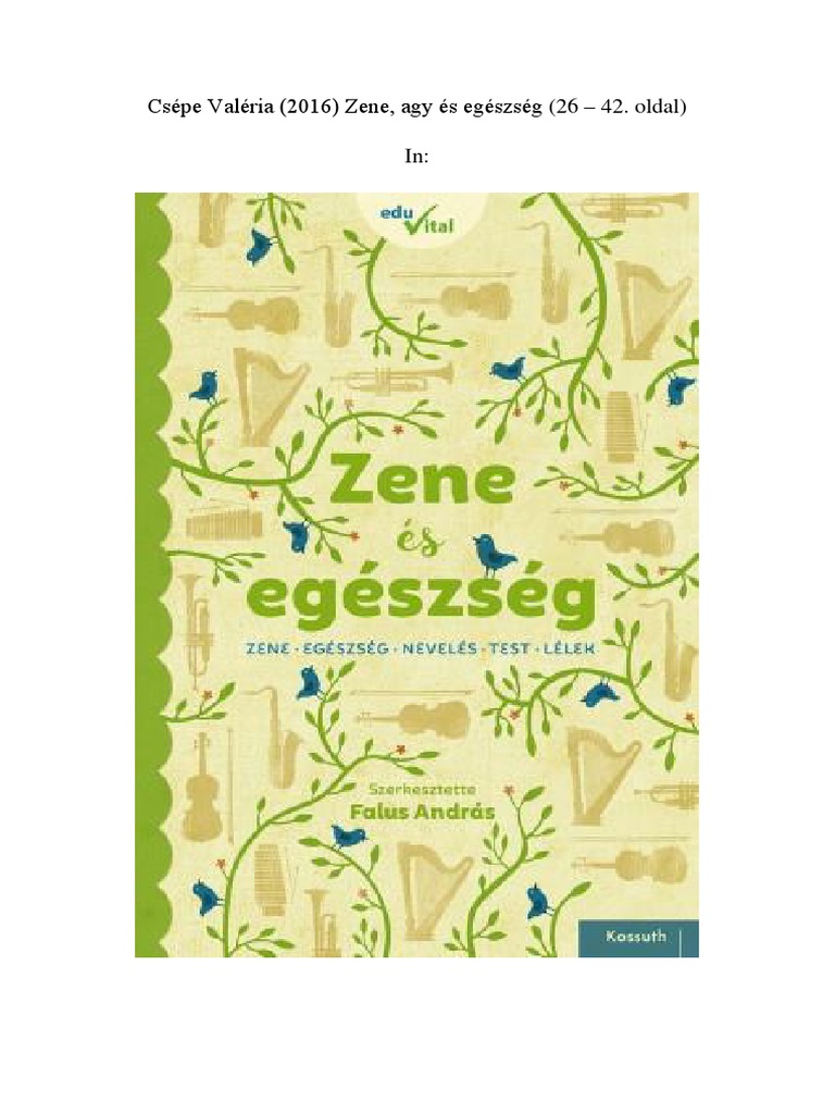 Csepe Zene Agy Egeszseg | PDF