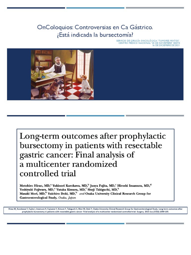 2021dic16 Bursectomia en Cancer Gastrico | PDF | Cuidado de la salud ...
