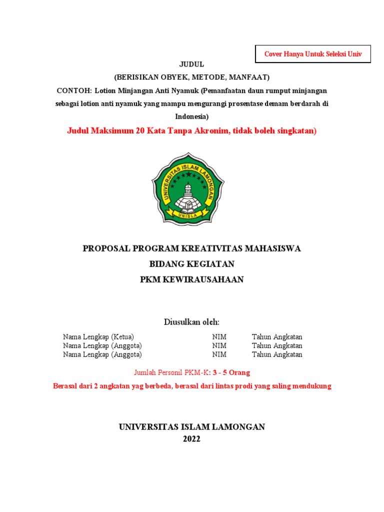 Format PKM-K 2021 | PDF