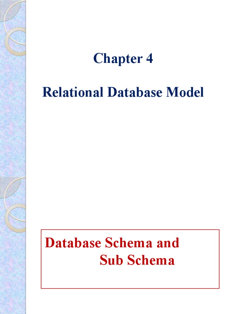 Relational Database Model Pdf Relational Database Relational Model
