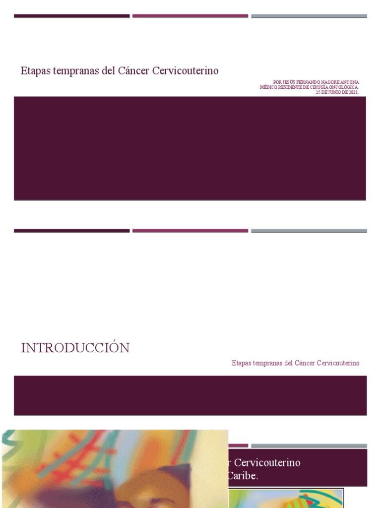 v1.0 Etapas Tempranas de Cacu | PDF | Cáncer de cuello uterino | Cáncer