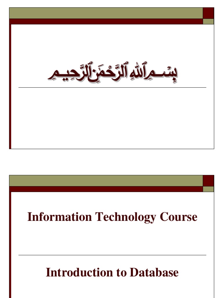 Lec Database | PDF | Relational Database | Databases
