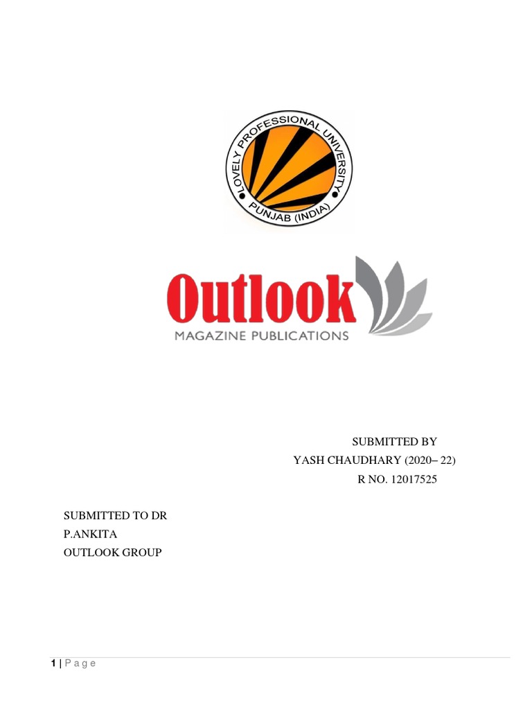 Outlook Internship Report | PDF | Swot Analysis | Subscription Business ...