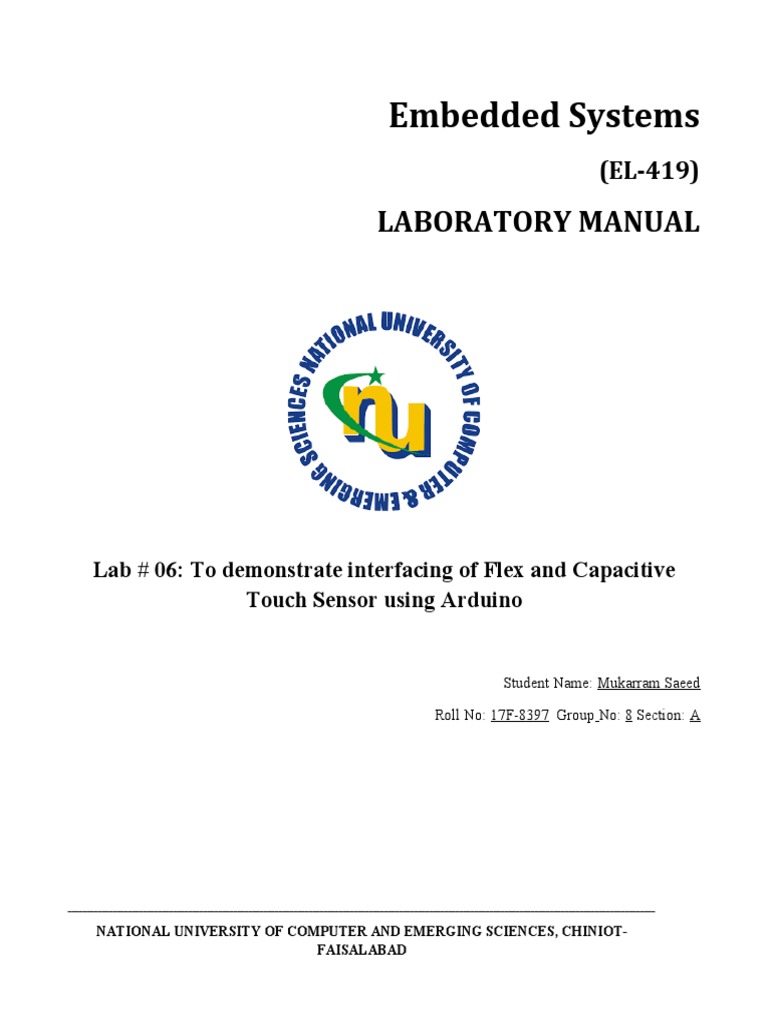 To Demonstrate Interfacing of Flex and Capacitive Touch Sensor Using ...