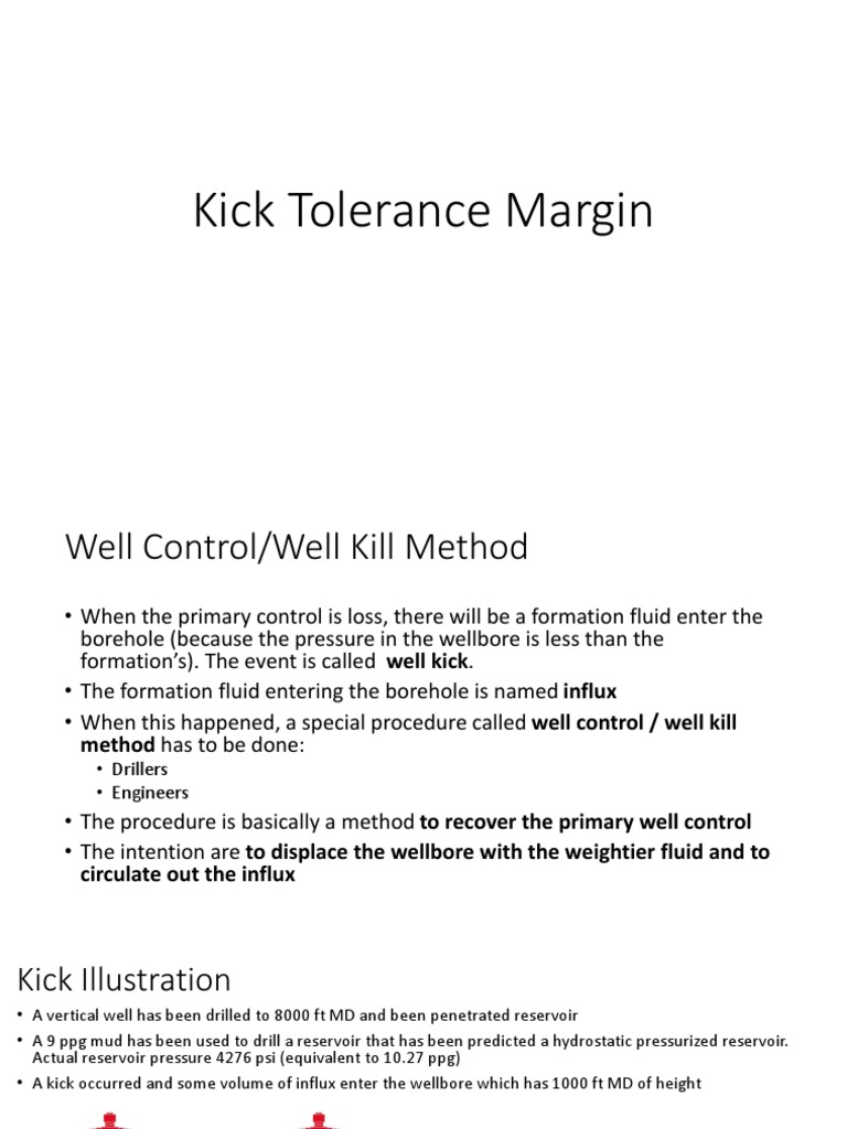 Well Control - Fundamental - W2 - Kick Tolerance Margin | PDF ...