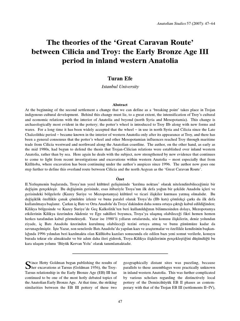 The Theories of The Great Caravan Route | PDF | Troy | Anatolia