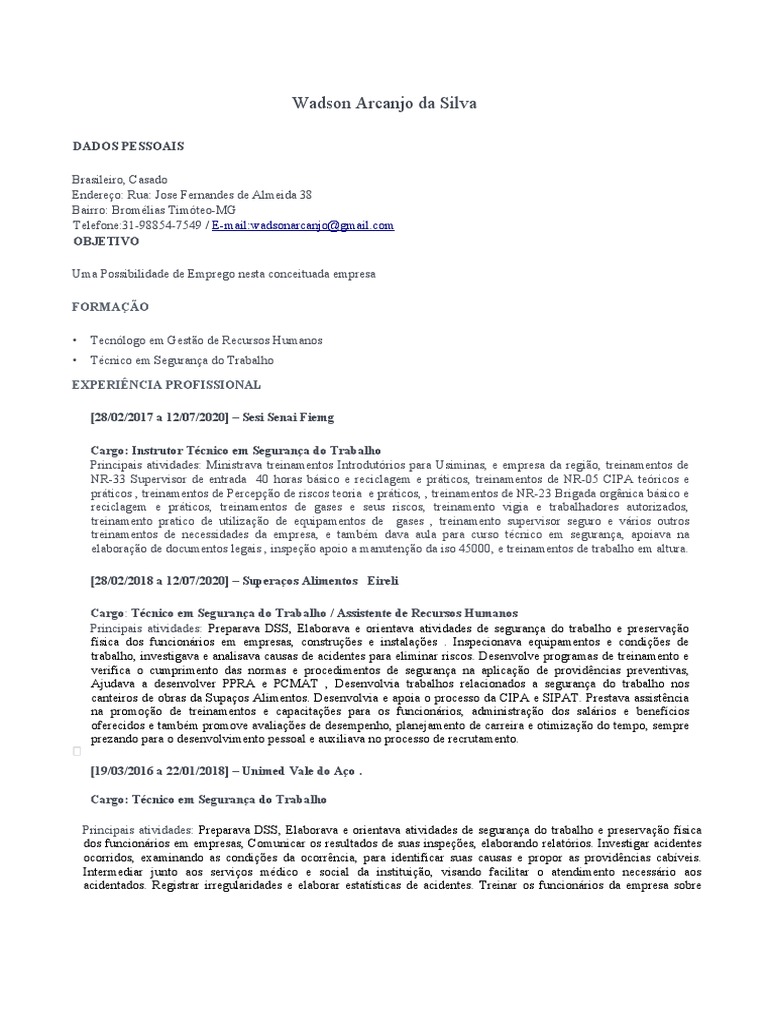Wadson | PDF | Gestão de recursos humanos
