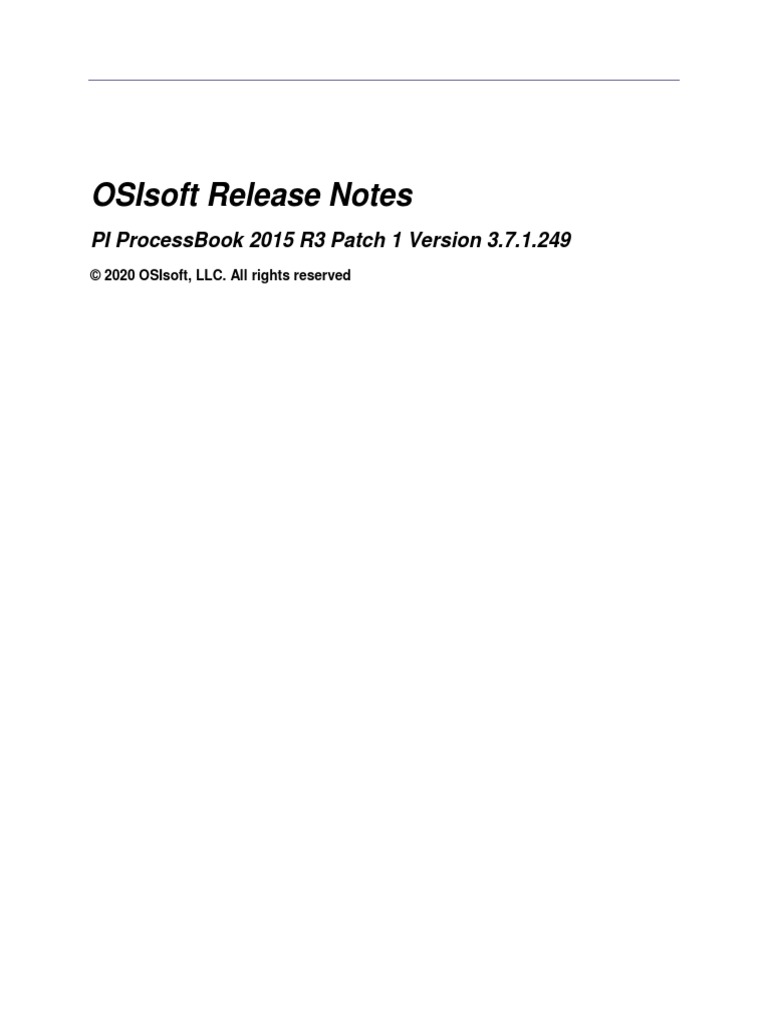 PI ProcessBook 2015 R3 Patch 1 Release Notes | PDF | Visual Basic For ...