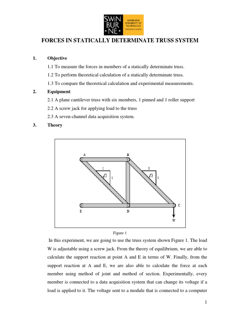 Lab-2 Truss | PDF | Truss | Force