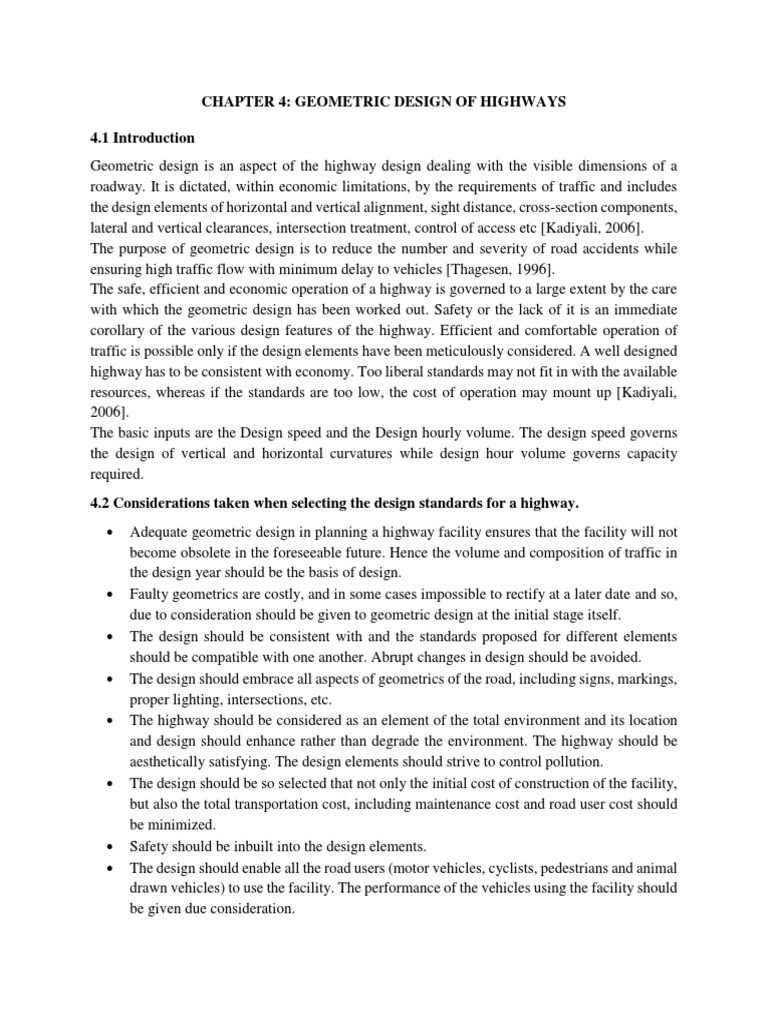 Highway Geometric Design Guide | PDF | Road | Friction