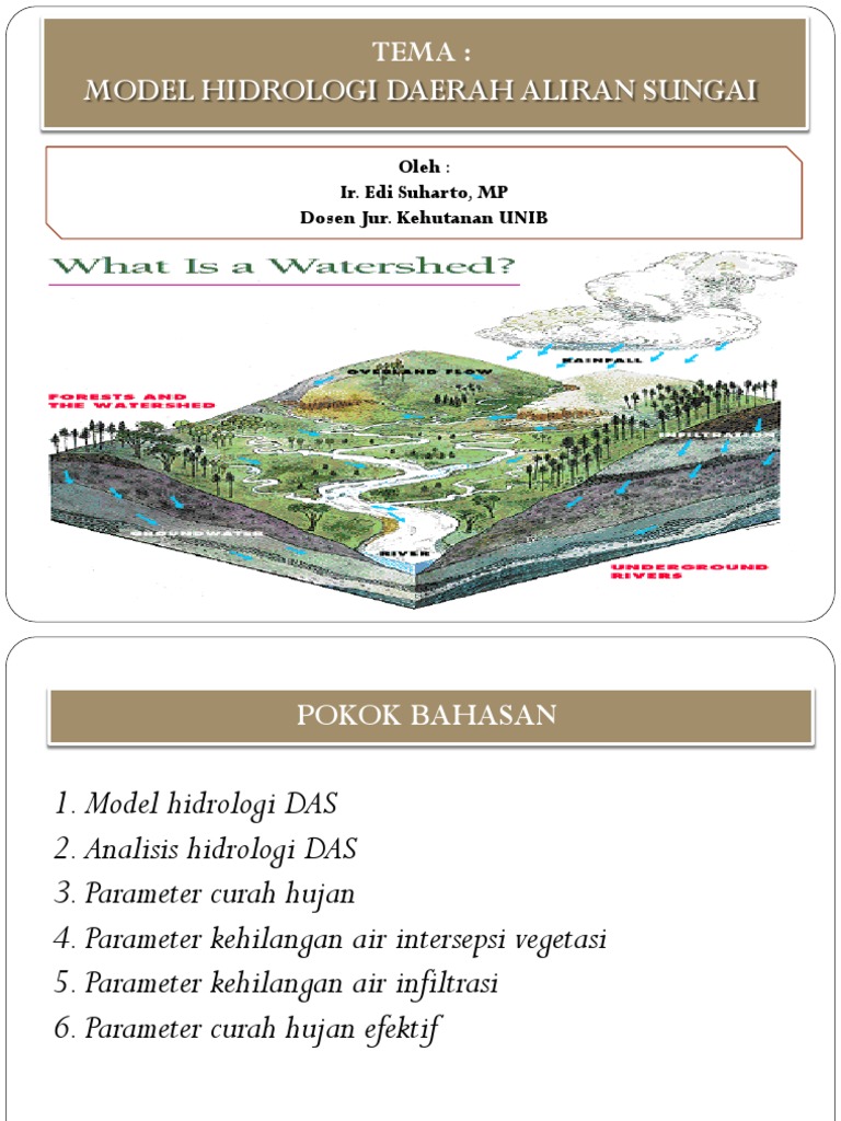 Model Hidrologi Daerah Aliran Sungai | PDF