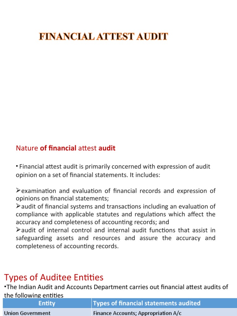 Overview of Financial Attest Audit | PDF | Audit | Sampling (Statistics)