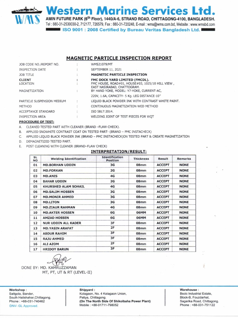 FMC MPI Report | PDF