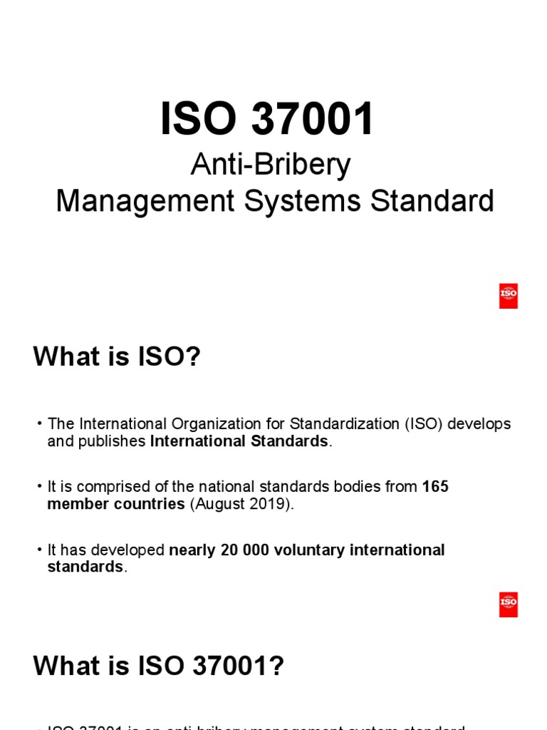 Iso.37001.slides - Nov 15 | PDF | International Organization For ...
