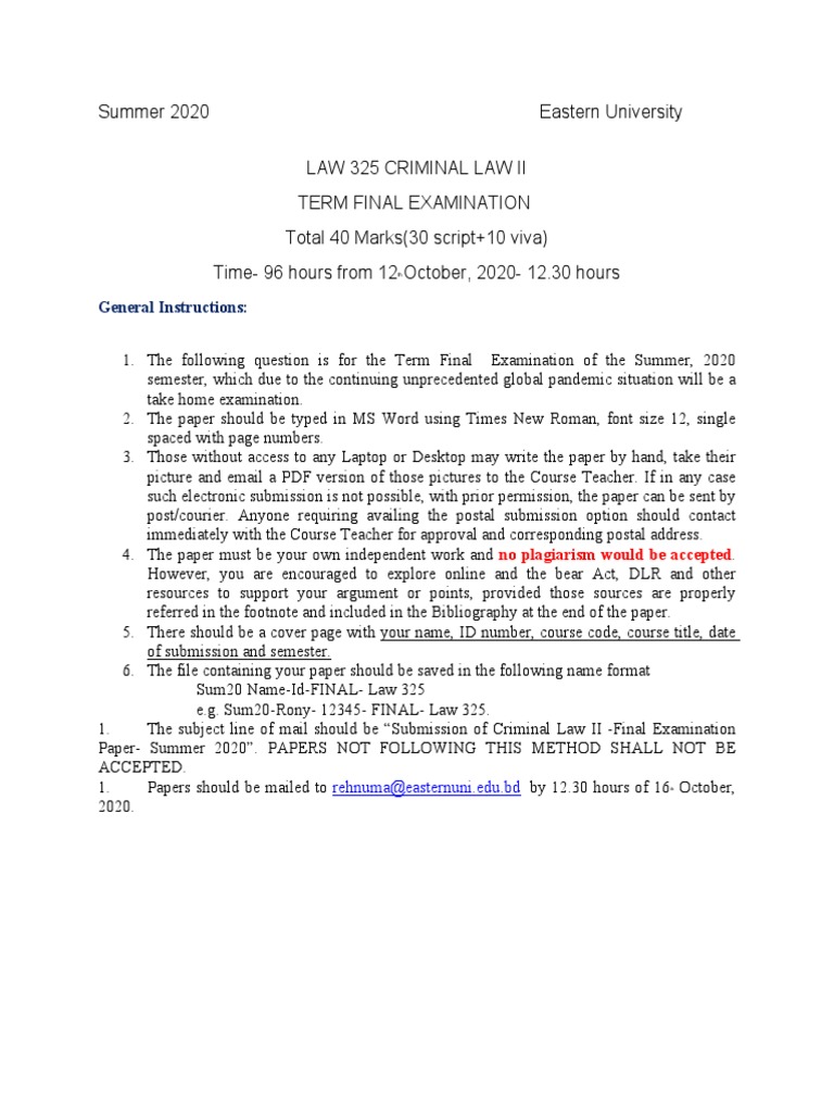 Cri 2 Exam | Download Free PDF | Mail