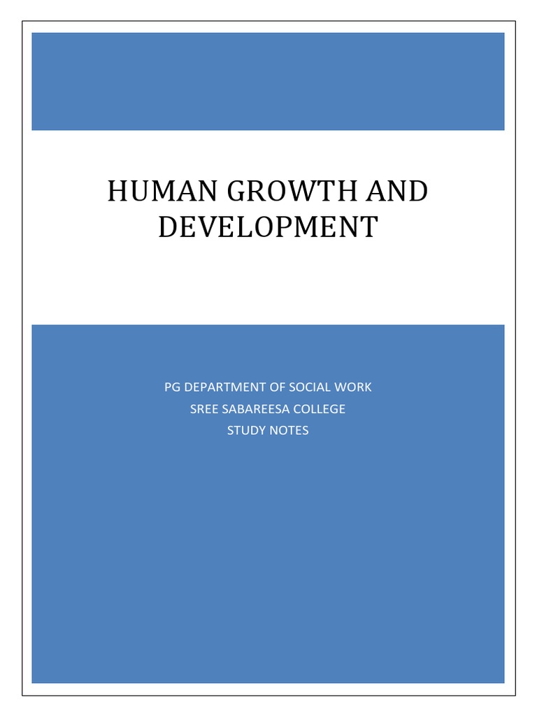 Human Growth and Development Notes | PDF | Perception | Senses
