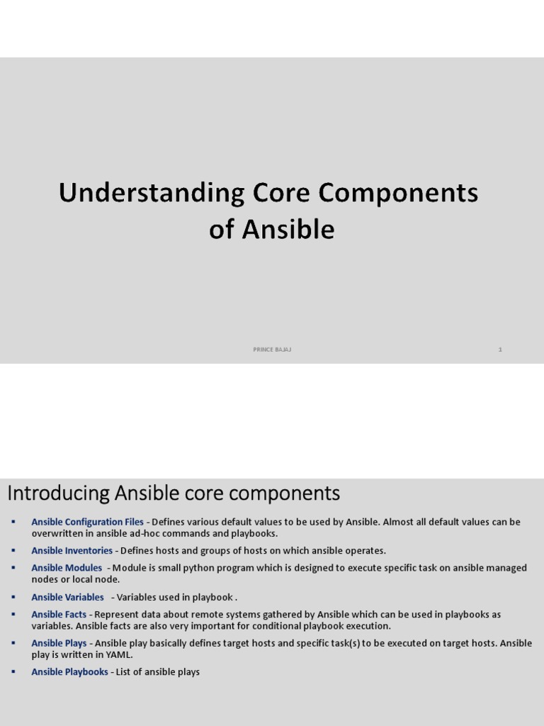 22.1 3. Exploring Core Components of Ansible | PDF | Computing ...
