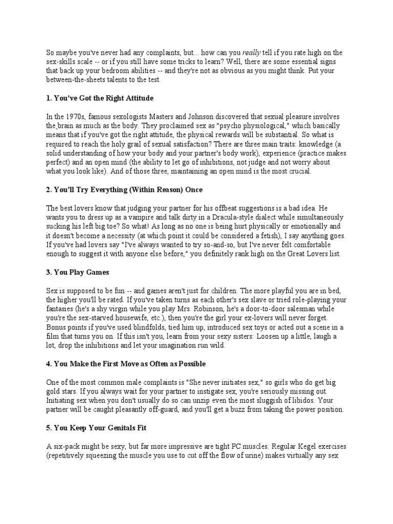 15 Way To Know You Are A Sex Goddess Pdf Human Sexuality Sexual