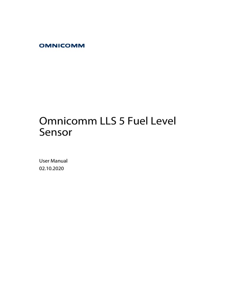 Omnicomm LLS5 5 Fuel Level Sensor-manual-ENGLISH | PDF | Humidity ...