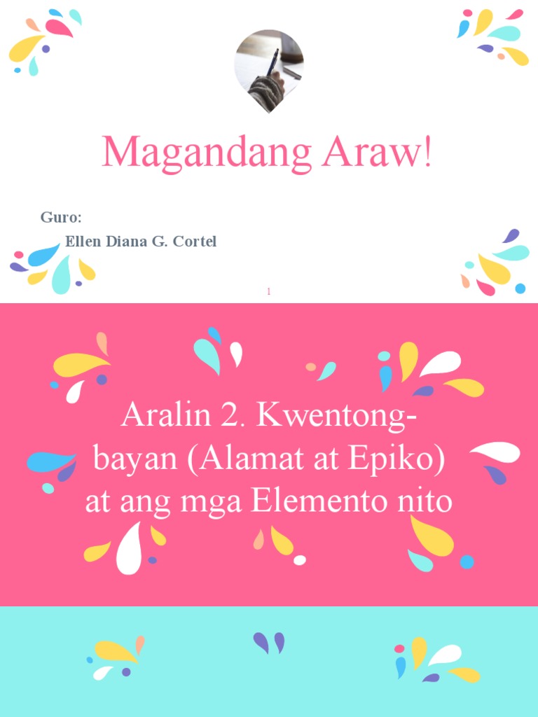 Aralin 2 Elemento NG Kwentong Bayan | PDF