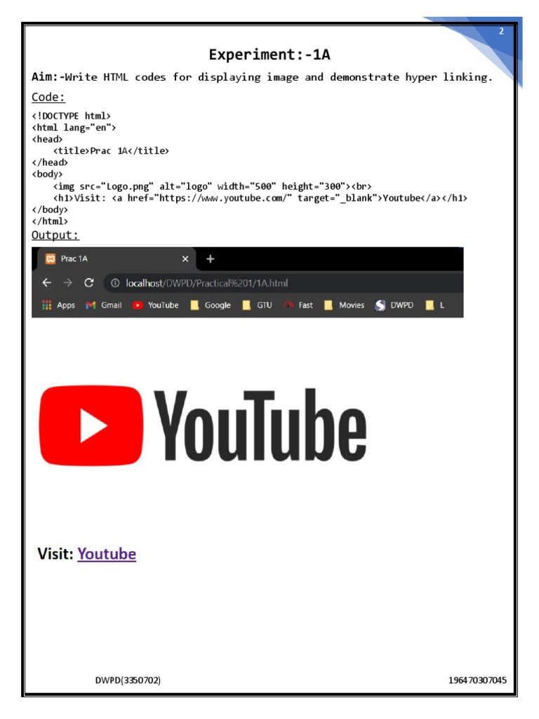 DWPD (3350702) Practical List | Download Free PDF | Php | Html Element DWPD (3350702) Practical List | Download Free PDF | Php | Html Element