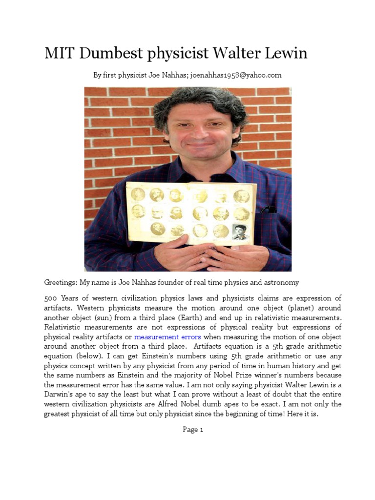 Critique of Walter Lewin's Physics | PDF | Mercury (Planet) | Gravity