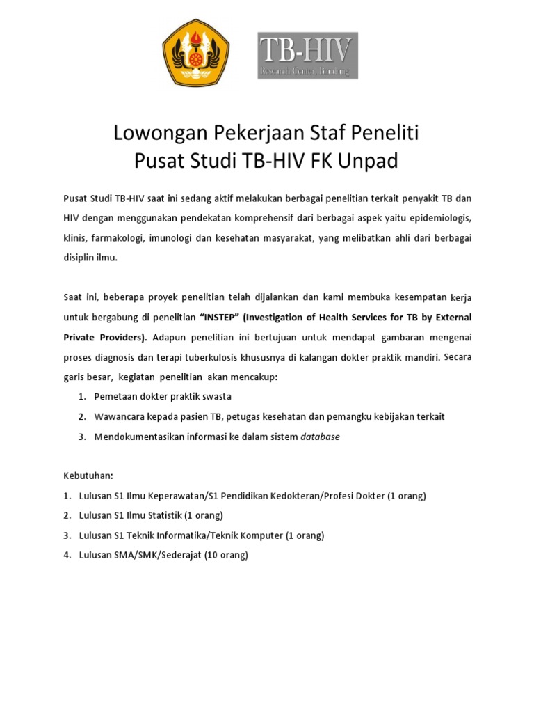 Profil Rekrutmen Staf INSTEP | PDF | Karier & Perkembangan
