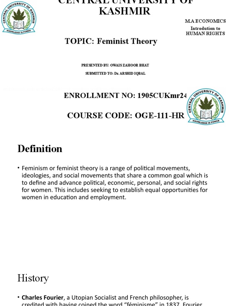 Owais Zahoor Bhat Human Rights Presentation | PDF | Gender Studies | Feminism