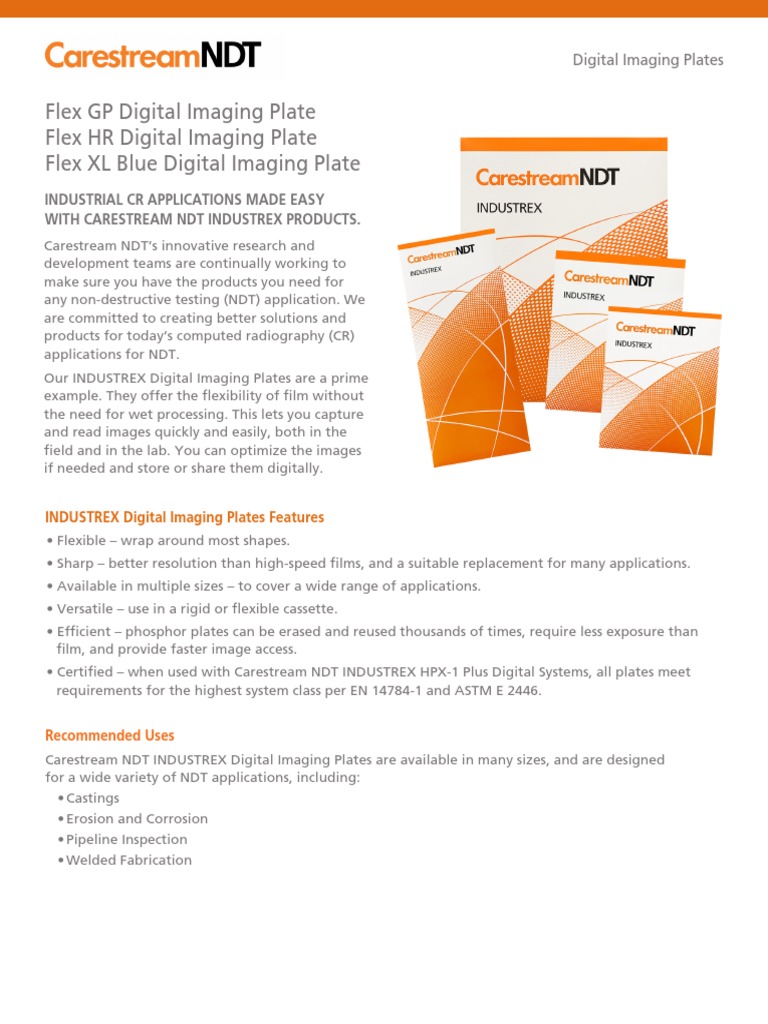 Flex GP Digital Imaging Plate Flex HR Digital Imaging Plate Flex XL ...