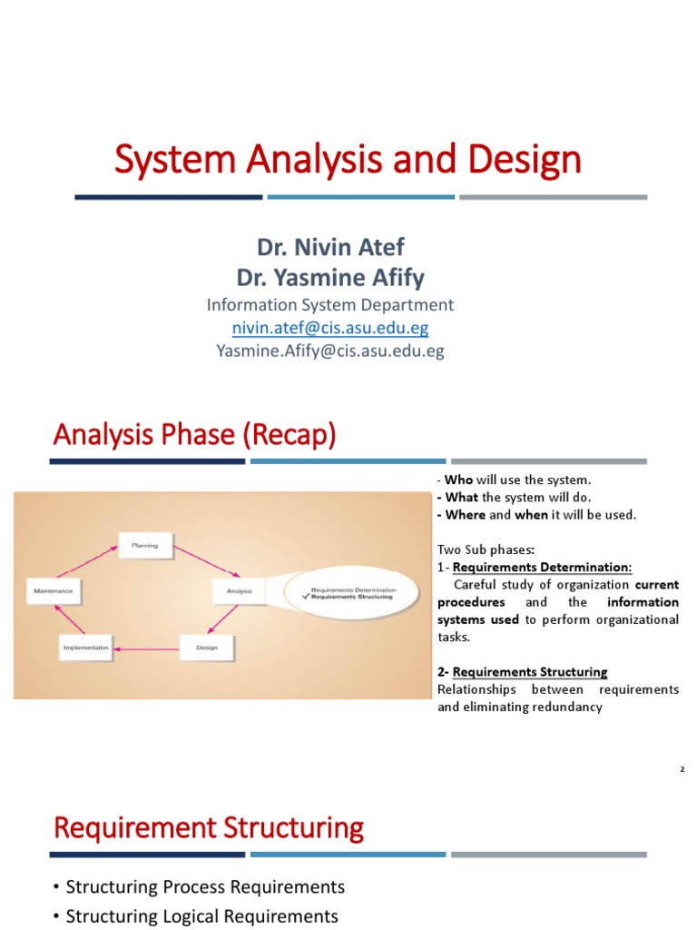 System Analysis and Design Overview | PDF | Use Case | Computing