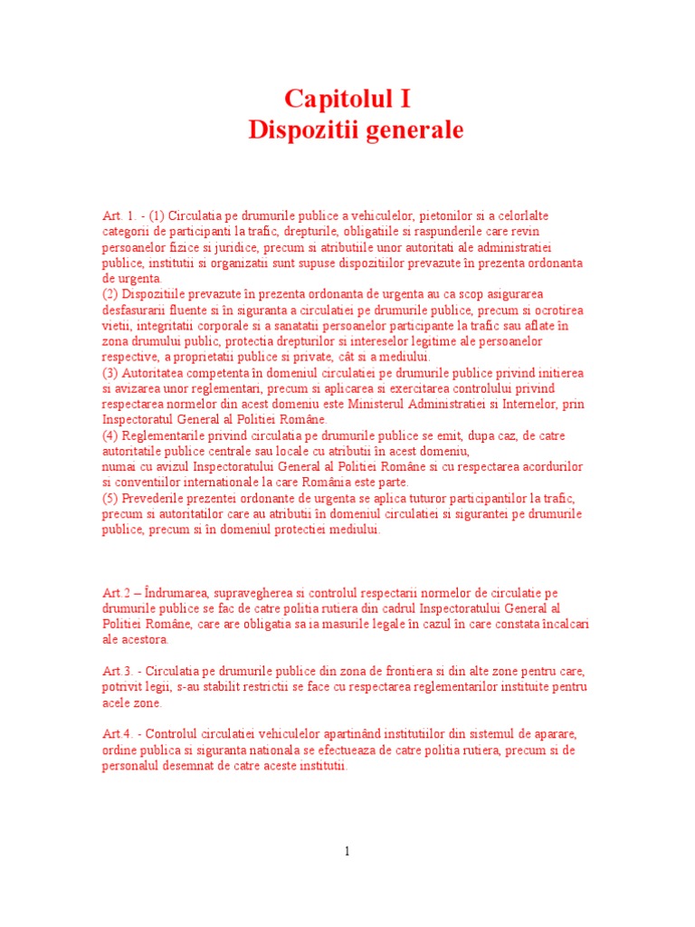 Codul Rutier, Semne Rutiere Explicate. | PDF