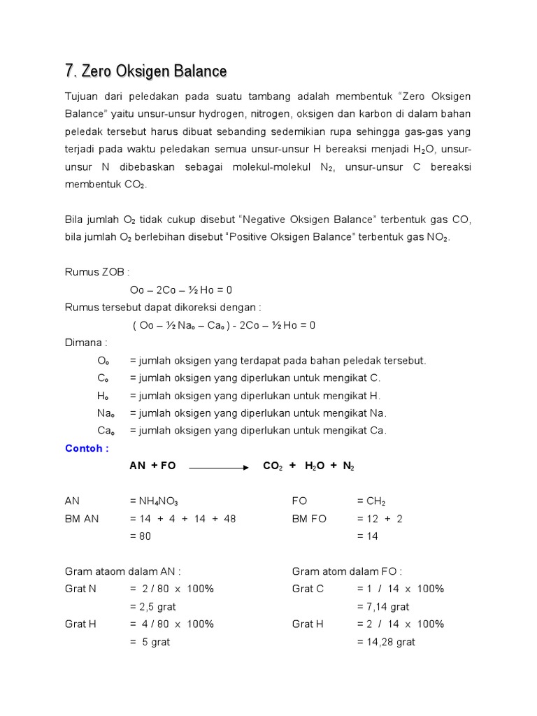 Oxygen Balance | PDF
