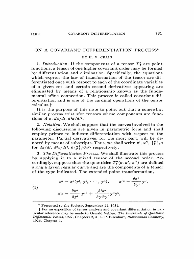 Covariant Differentiation Process | PDF | Tensor | Derivative