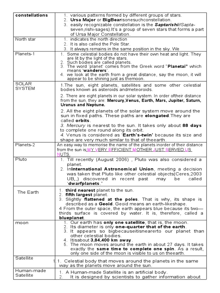 Class-6 Geography-Chap-1-The Earth in Our Solar System | PDF | Planets ...